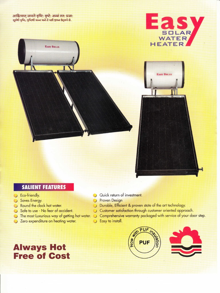 Easy Solar Broucher | Download Free PDF | Home Appliance | Temperature
