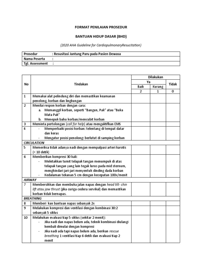 Format Penilaian BHD | PDF