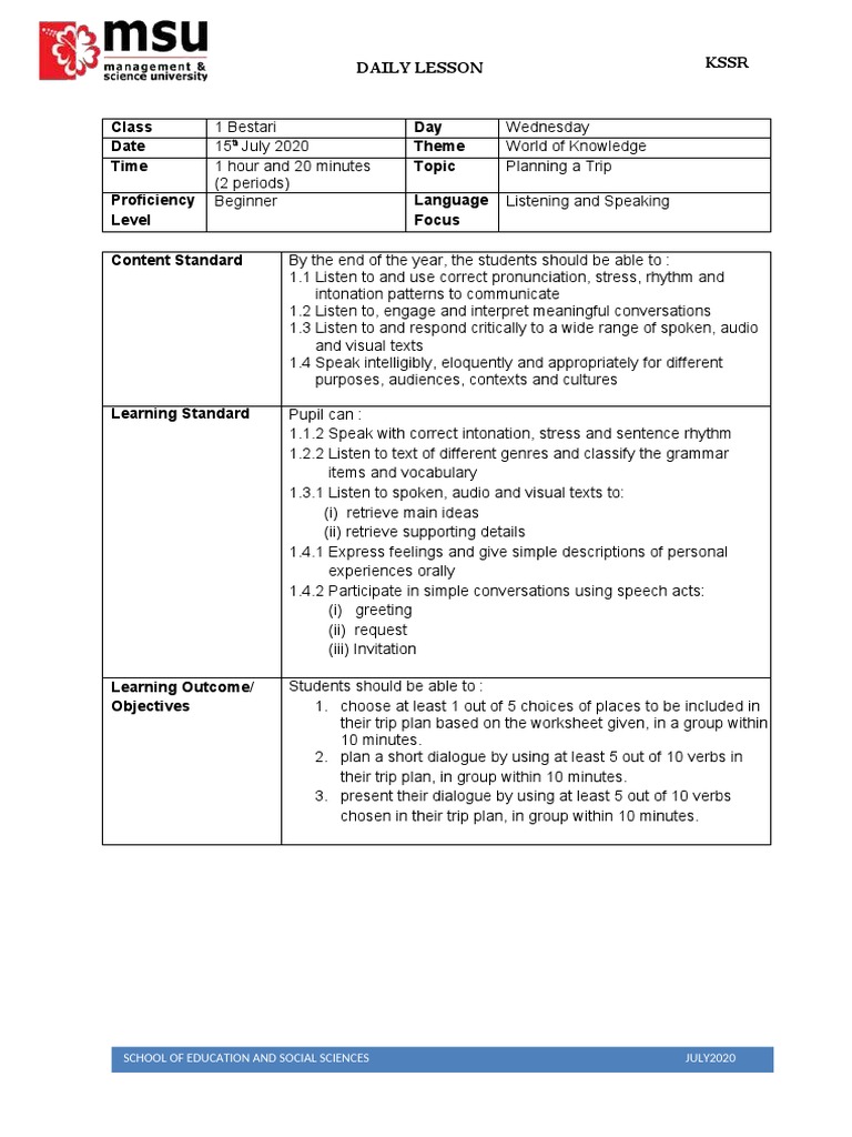 Lesson Plan TBLT | PDF | Teachers | Epistemology