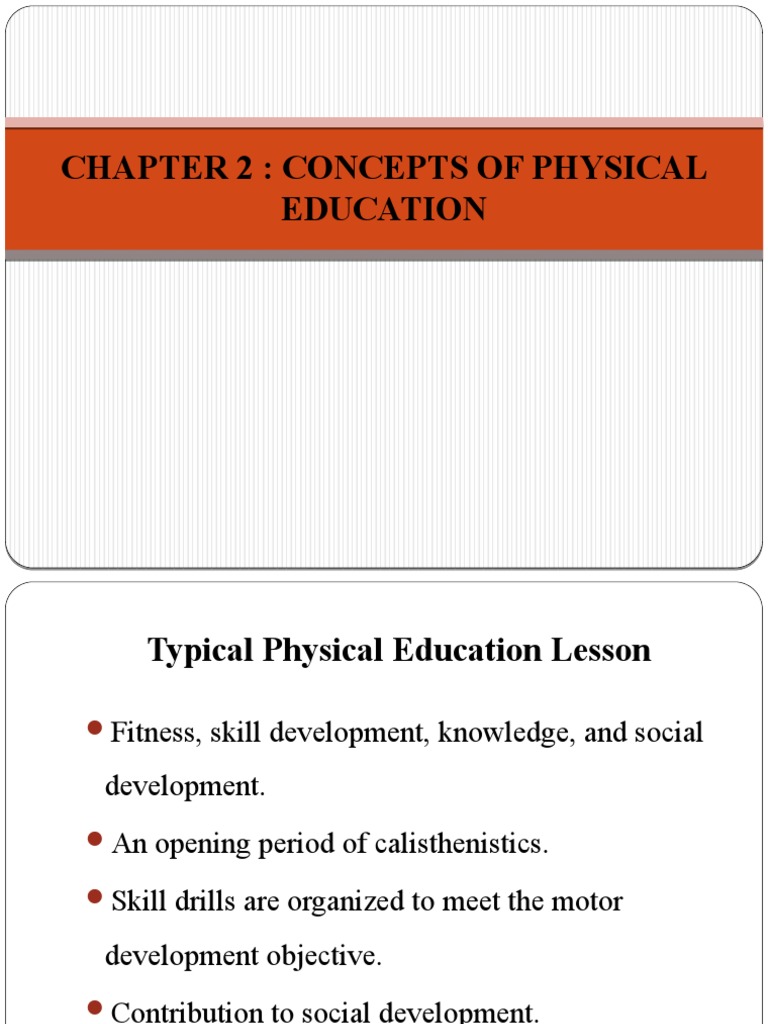 Chapter 2: Concepts of Physical Education | PDF | Physical Education ...