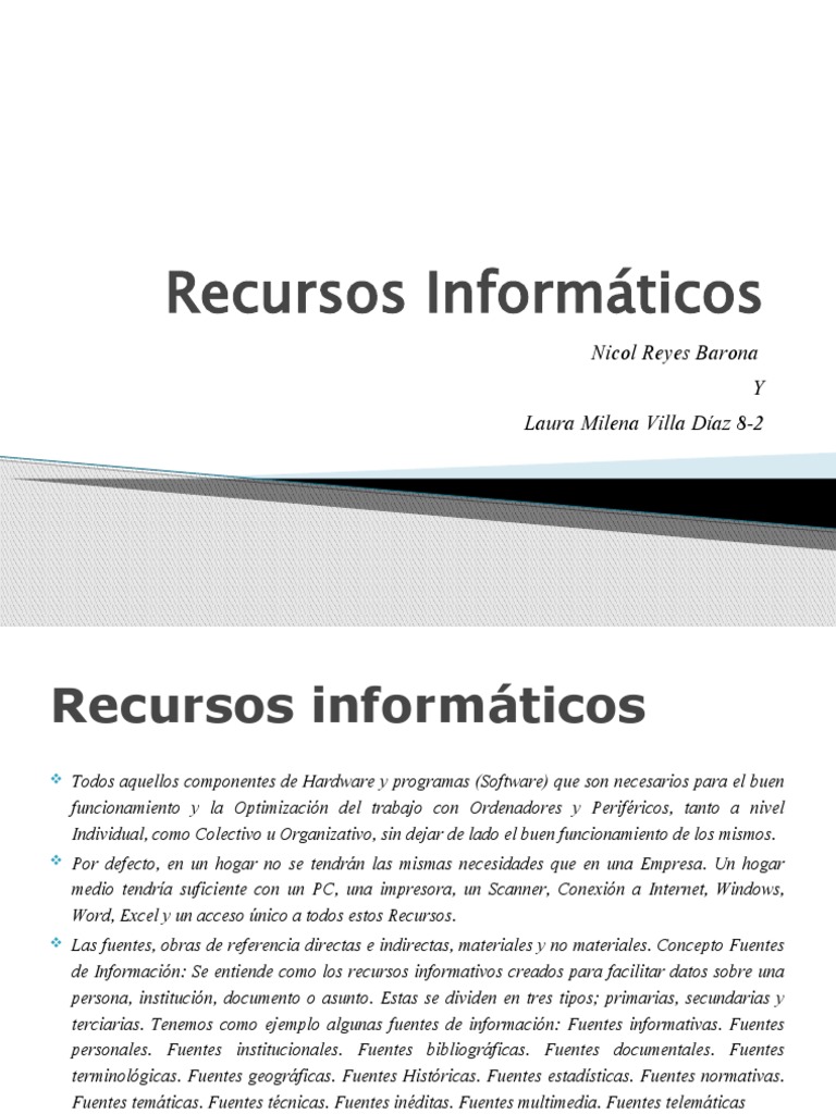 Recursos Informáticos: Hardware y Software | PDF | Hardware de la ...