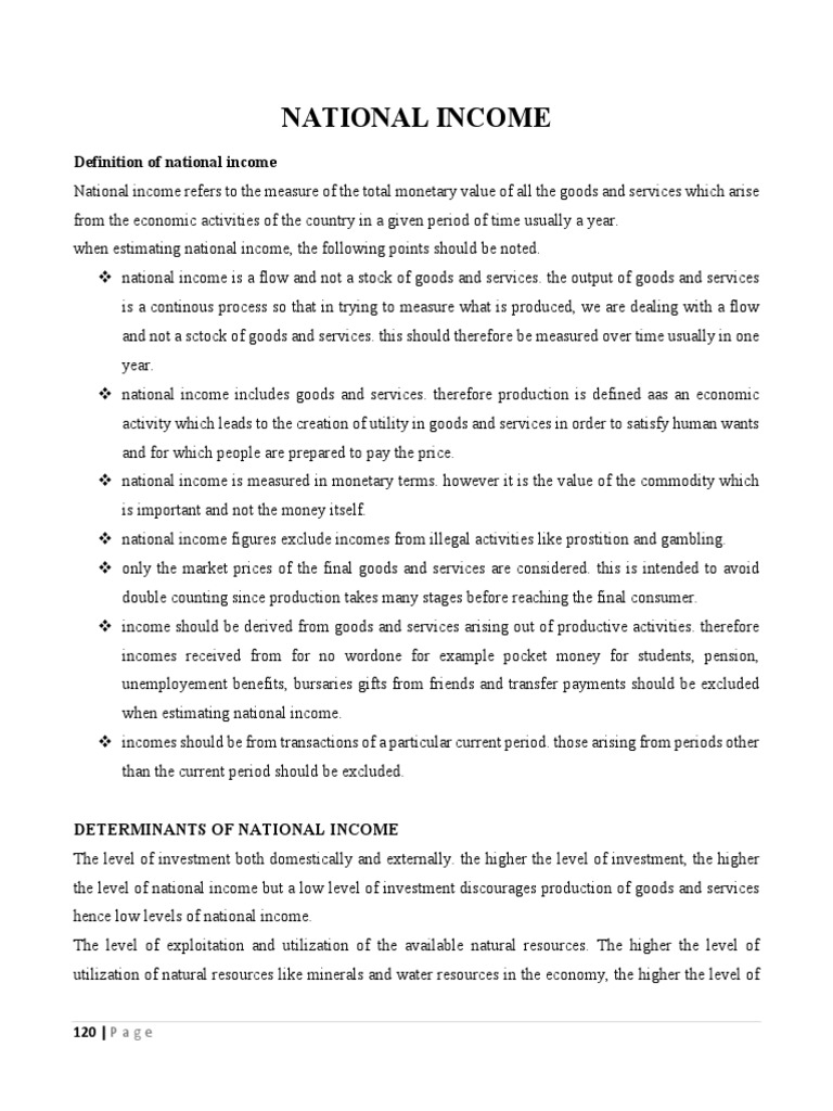 National Income | PDF | Measures Of National Income And Output | Income
