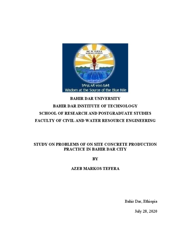 MSC Project Final | PDF | Concrete | Cement