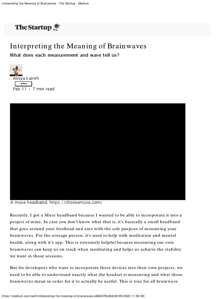 Interpreting The Meaning of Brainwaves - The Startup - Medium | PDF ...