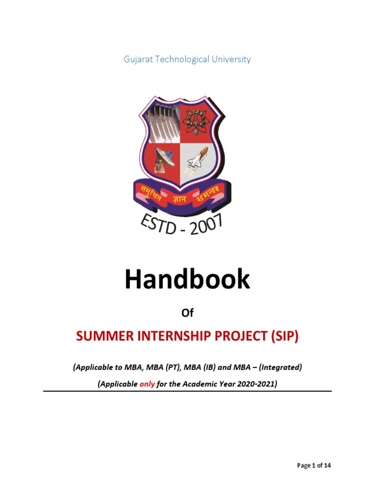 SIP Handbook For A.Y. 2020-21 - 893725 PDF | PDF | Thesis | Qualitative ...
