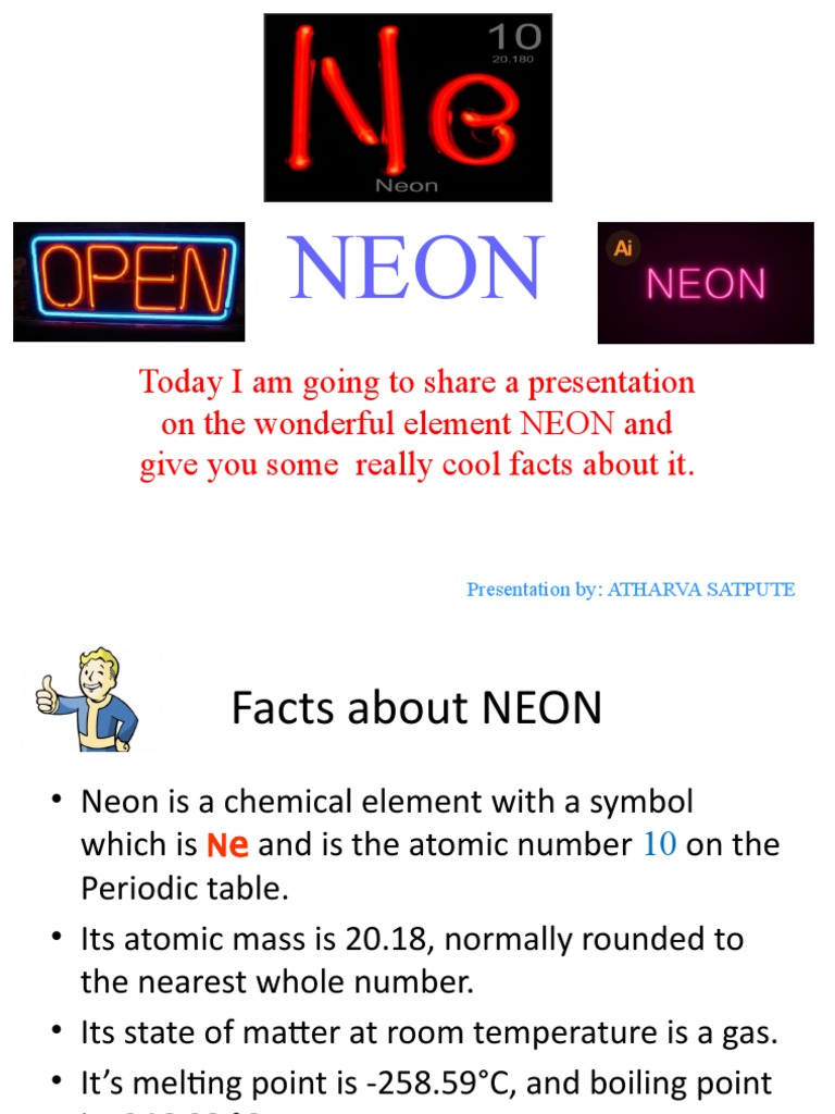 NEON Element Periodic Table | PDF | Industrial Gases | Gases