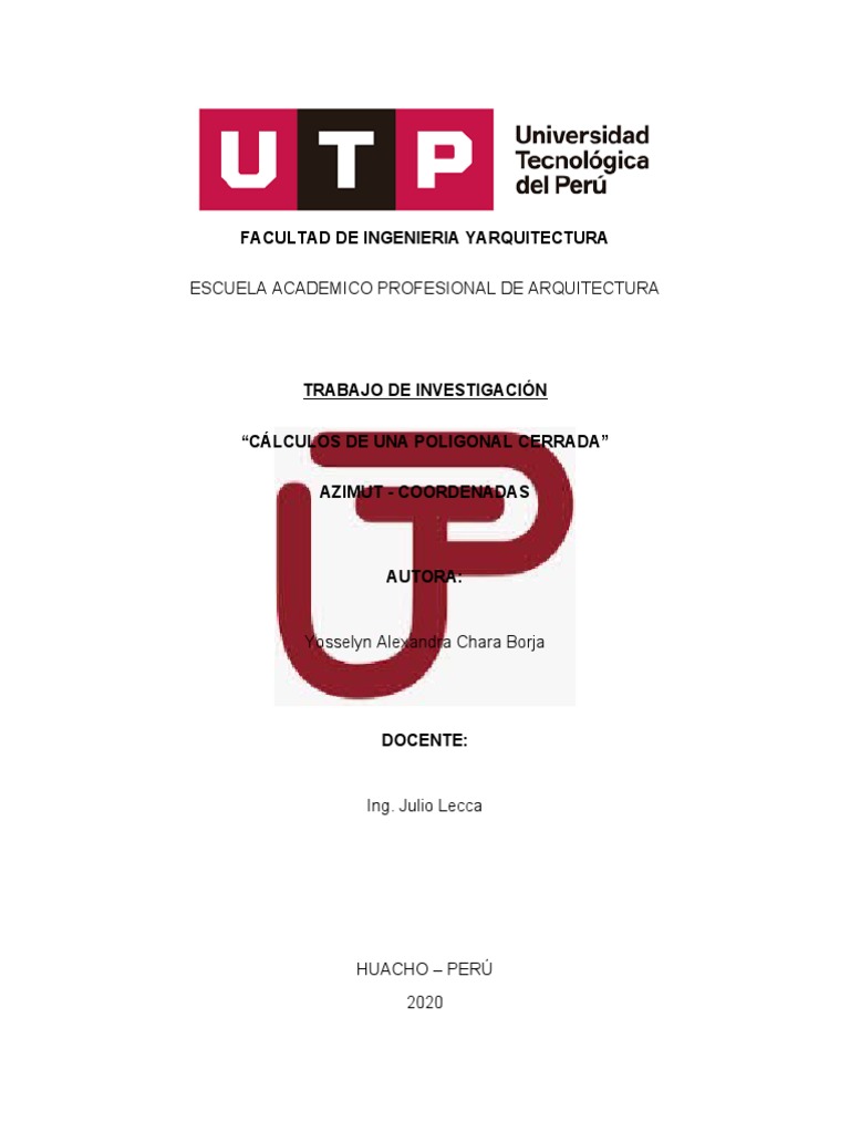 POLIGONAL CERRADA - Topografia | PDF | Polígono | Azimut