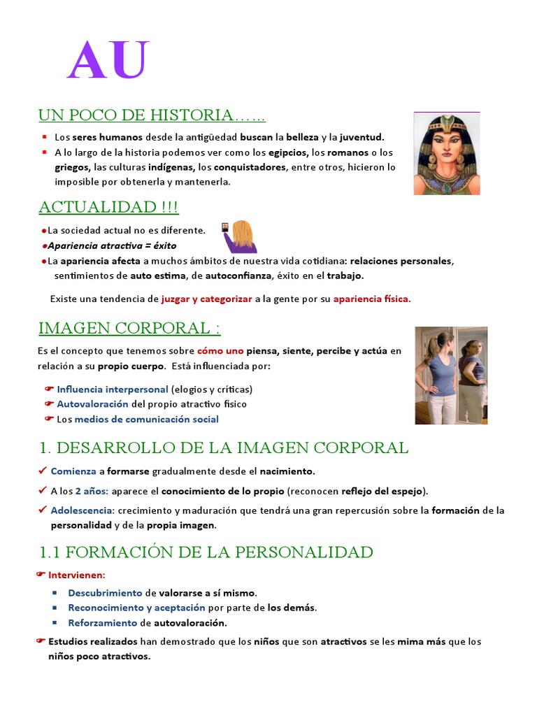 Autoimagen Corporal Resumen Del | PDF | Autoestima | Desorden alimenticio
