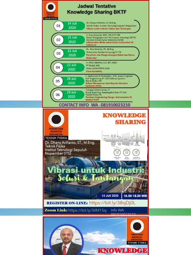 Jadwal Tentative Knowledge Sharing BKTF Juli 2020 PDF | PDF