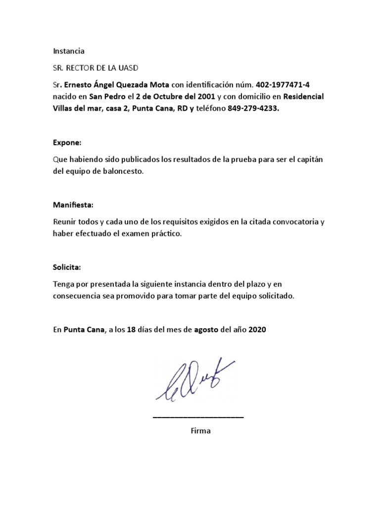 Instancia Redaccion | PDF