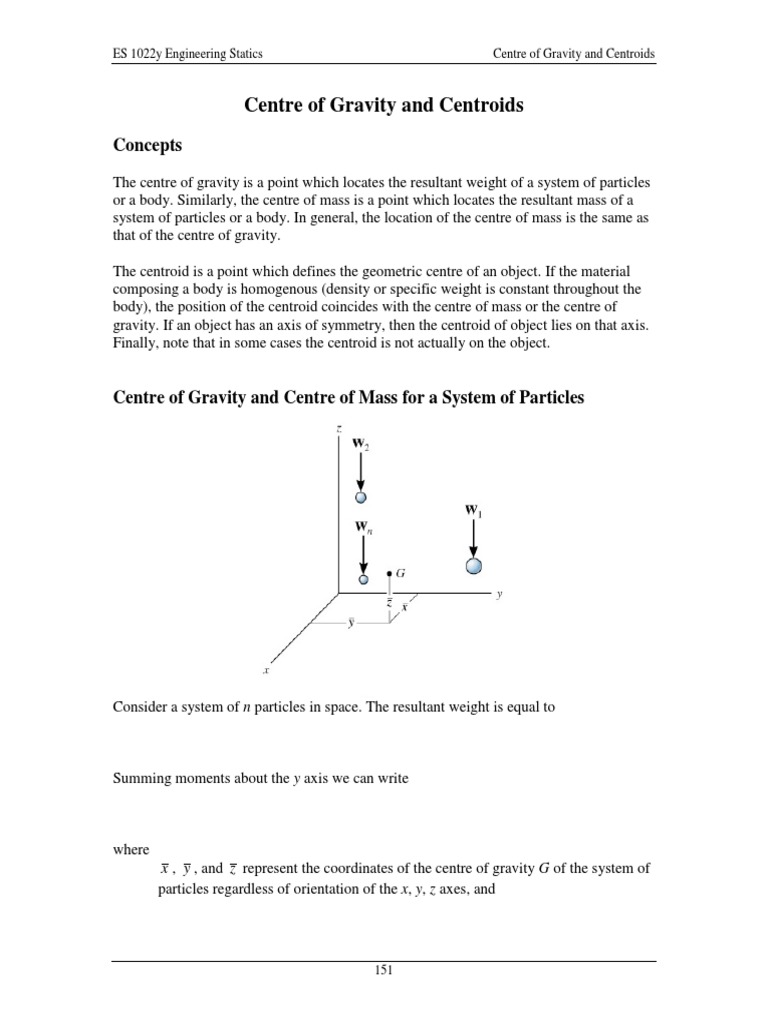 Centroids | PDF | Center Of Mass | Mathematical Analysis