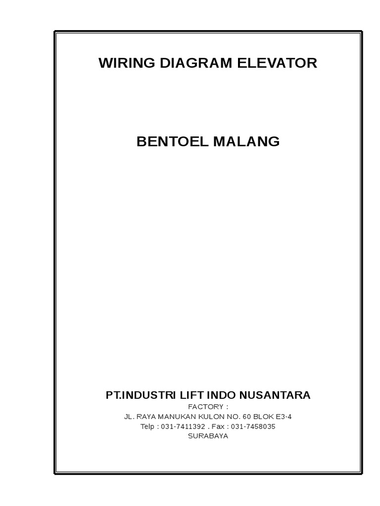 WIRING DIAGRAM ELEVATOR PANEL | PDF | Elevator | Transport
