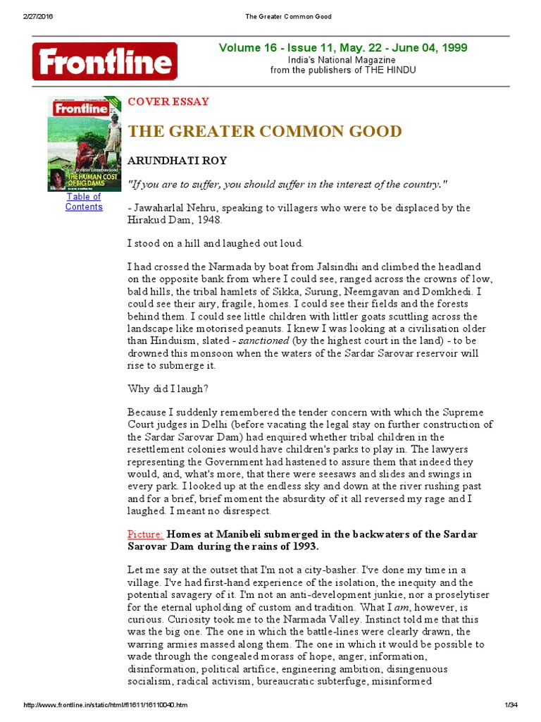 The Greater Common Good | PDF