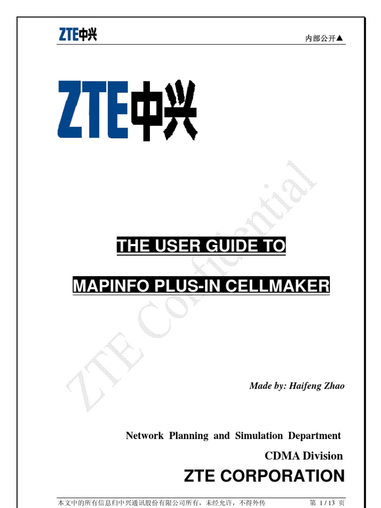 User Guide To MapInfo Plus-In CellMaker | PDF