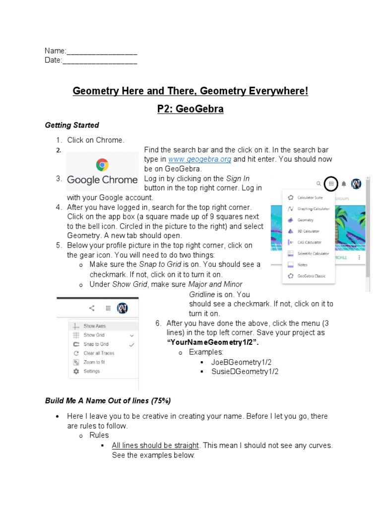 Instructions For Geogebra Pdf Angle Perpendicular