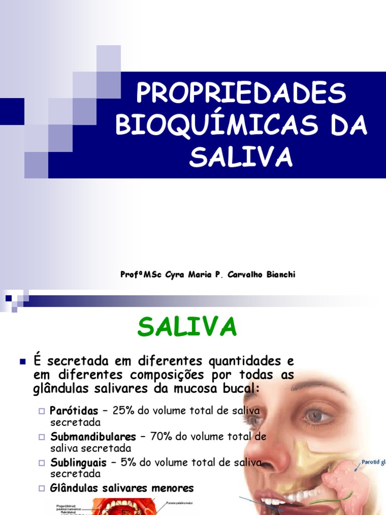 Propriedades Quimicas Da Saliva | PDF | Saliva | Anatomia animal