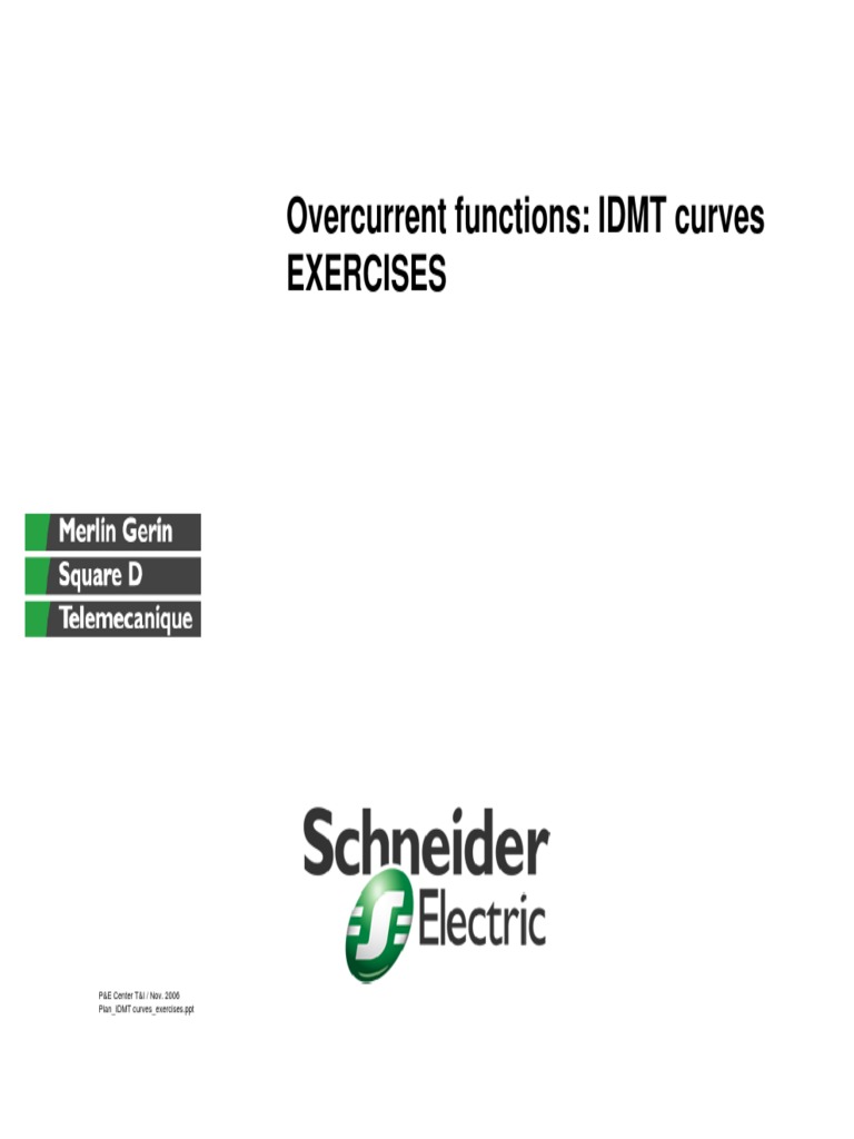 Overcurrent Functions: IDMT Curves Exercises | PDF | Mathematical ...