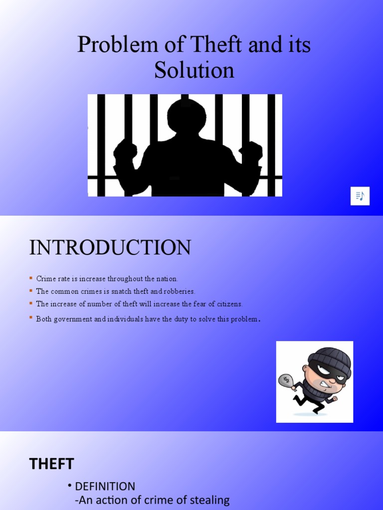 Problem of Theft and Its Solution | PDF
