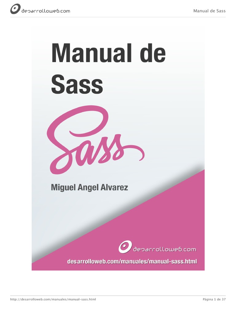 Manual de Sass | PDF | Hojas de estilo en cascada | Archivo de computadora