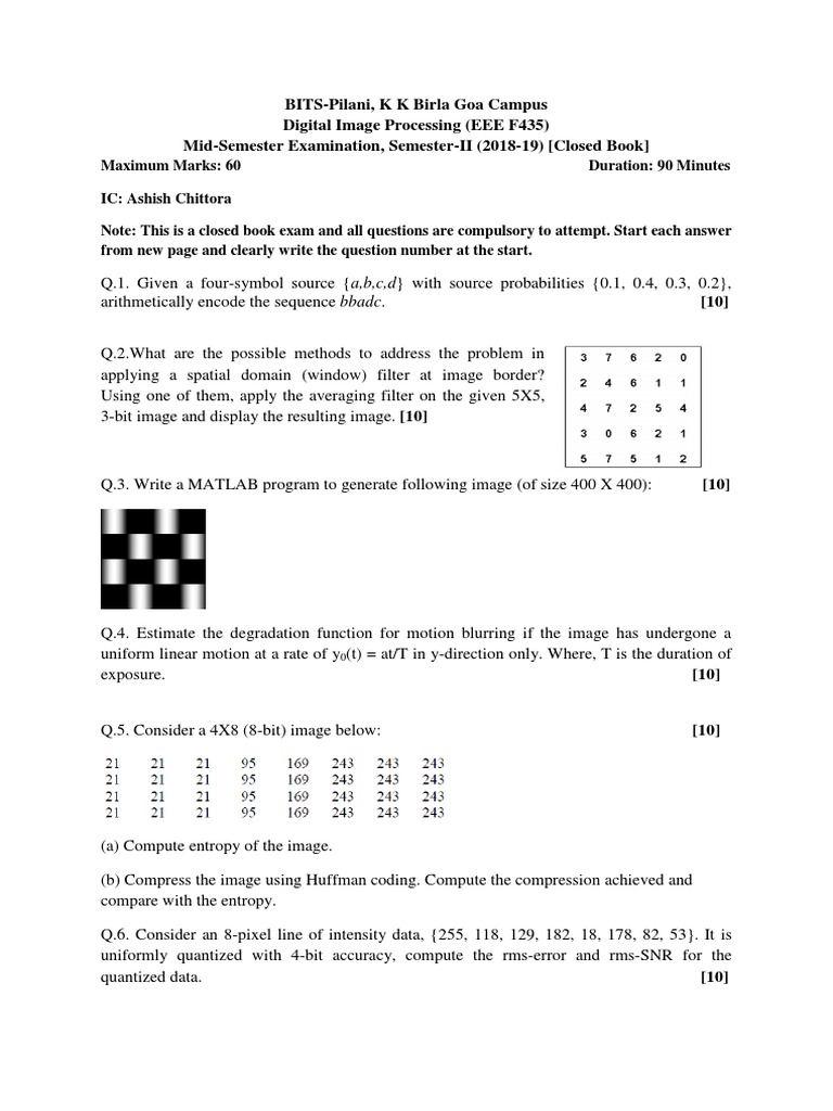 DIP Midsem Paper PDF | PDF