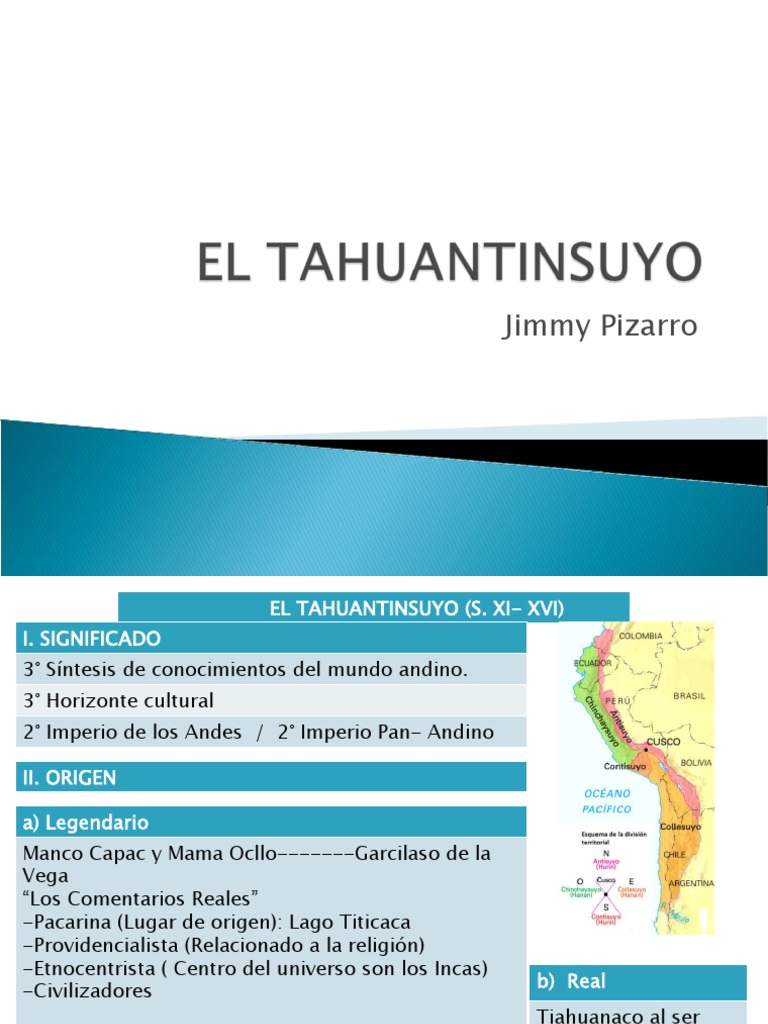 El Tahuantinsuyo | PDF | Imperio Inca | América del Sur