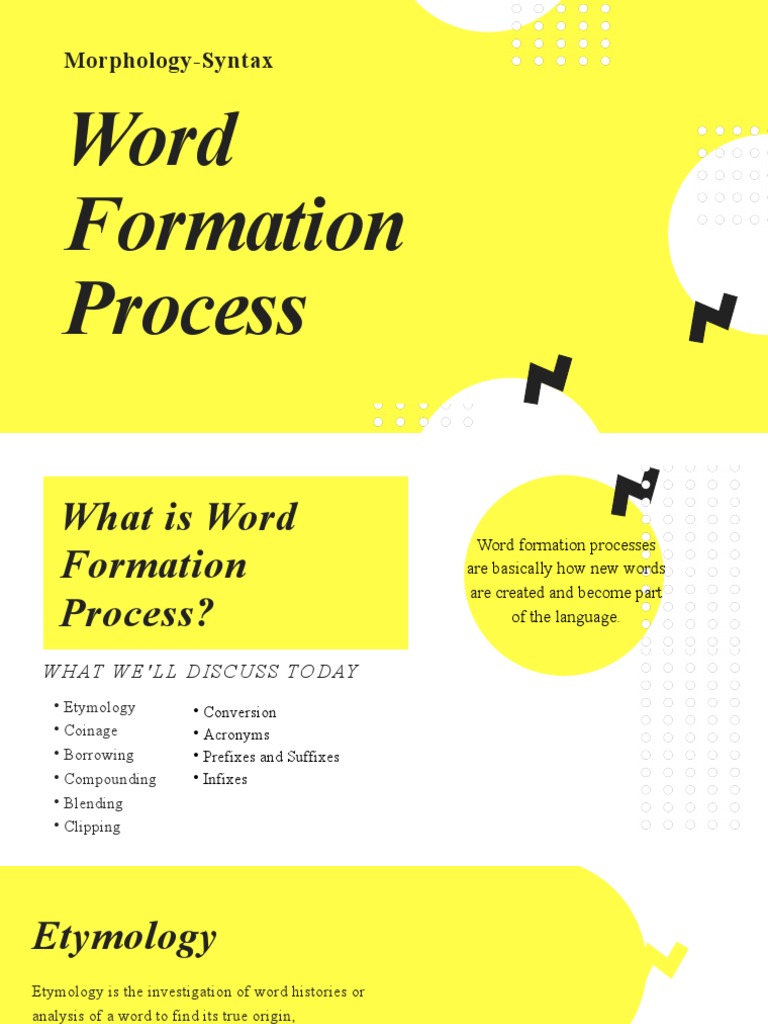 Word Formation Processes Explained | PDF | Grammar | Vocabulary