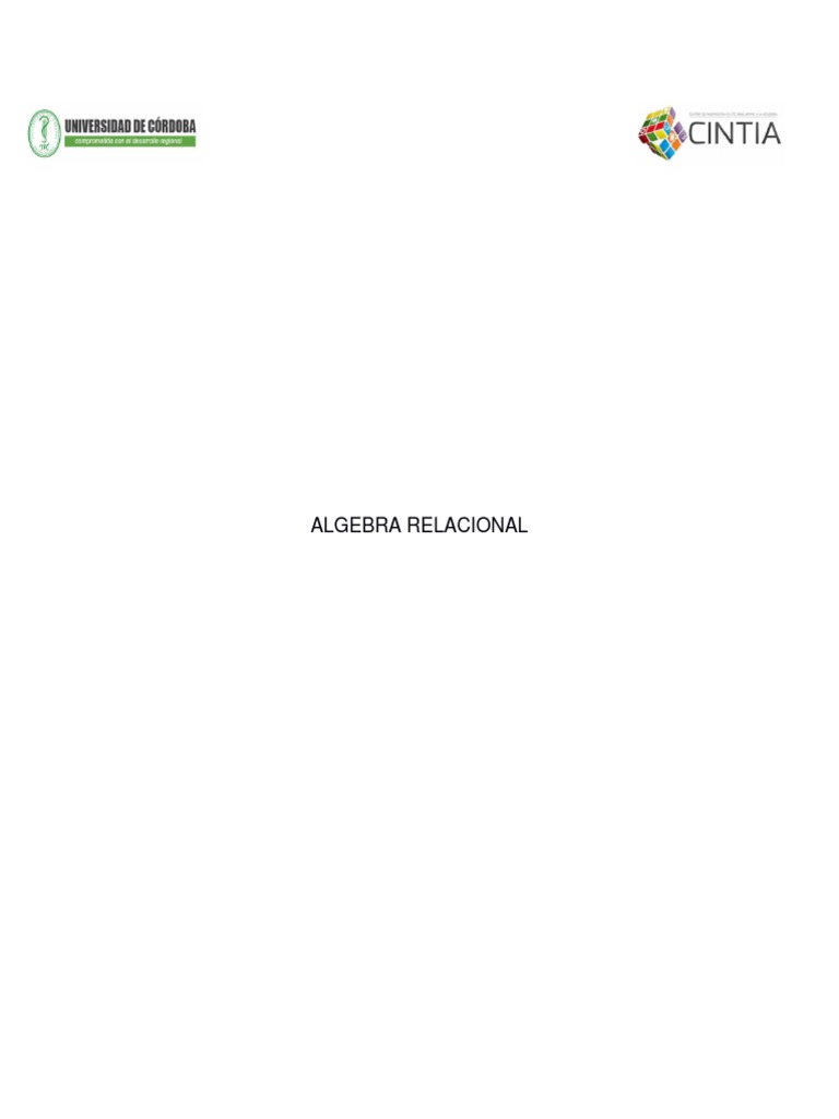 Álgebra Relacional | PDF | Lógica matemática | Enseñanza de matemática