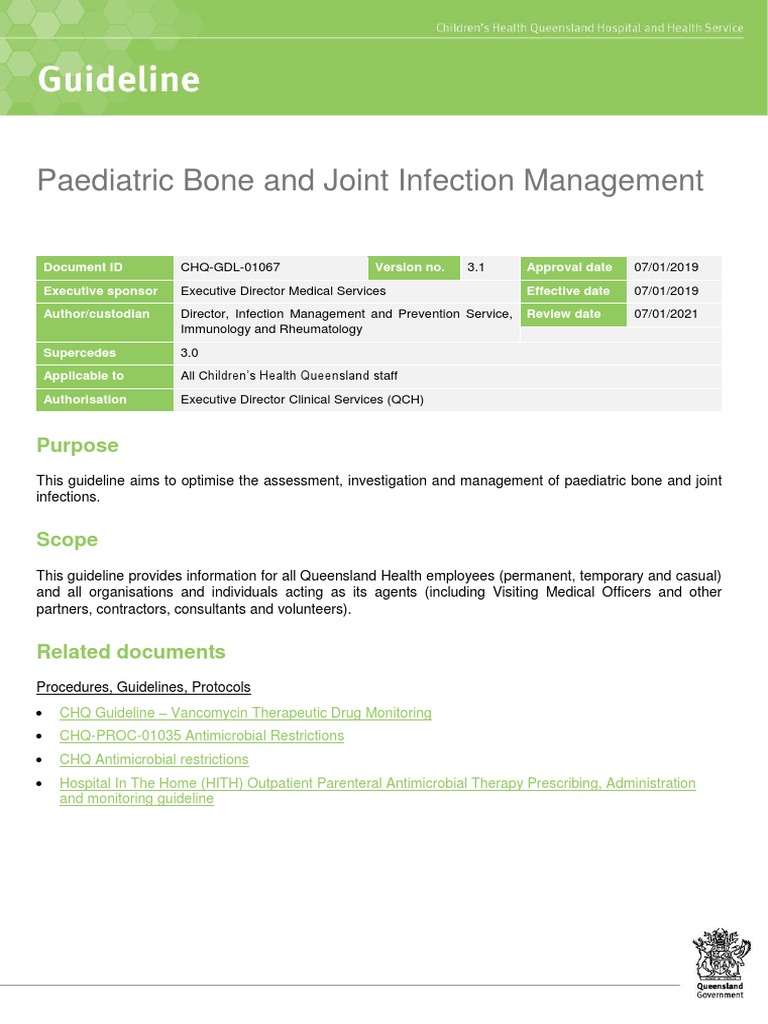 Guide Paed Bone JNT | PDF | Methicillin Resistant Staphylococcus Aureus ...