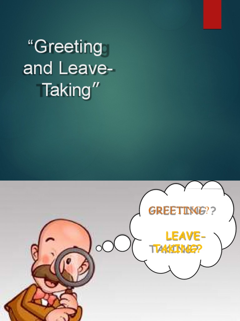 Greetings and Leave Taking | PDF