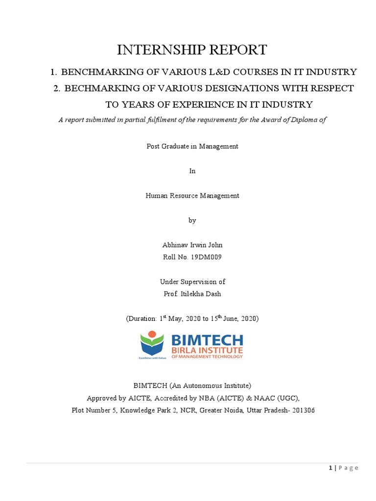 Internship Report | PDF | Artificial Intelligence | Intelligence (AI ...