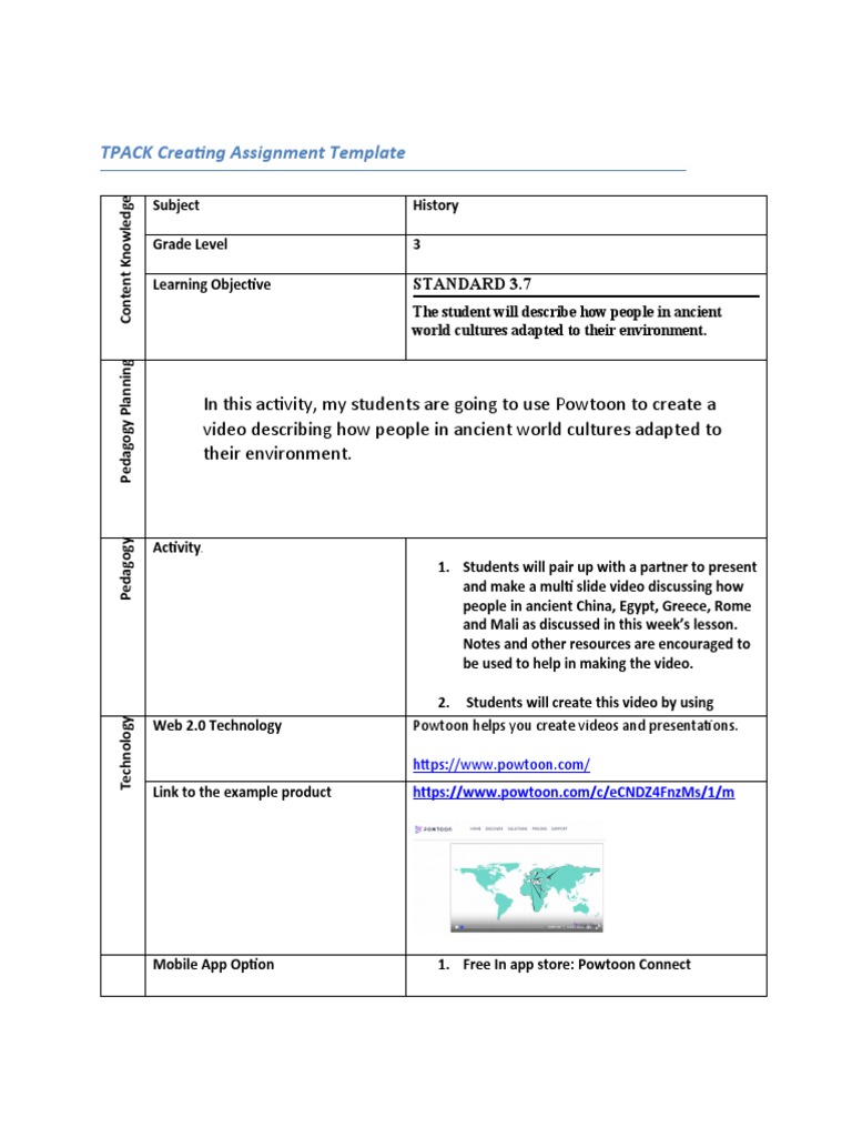 Tpack Template Creating Summer20 | PDF