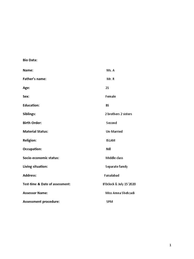 SPM - Intro and Scoring | PDF | Mental Processes | Clinical Psychology