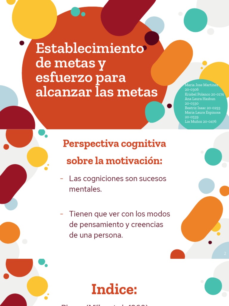 Establecimiento de Metas y Esfuerzo para Alcanzar Las Metas | PDF ...