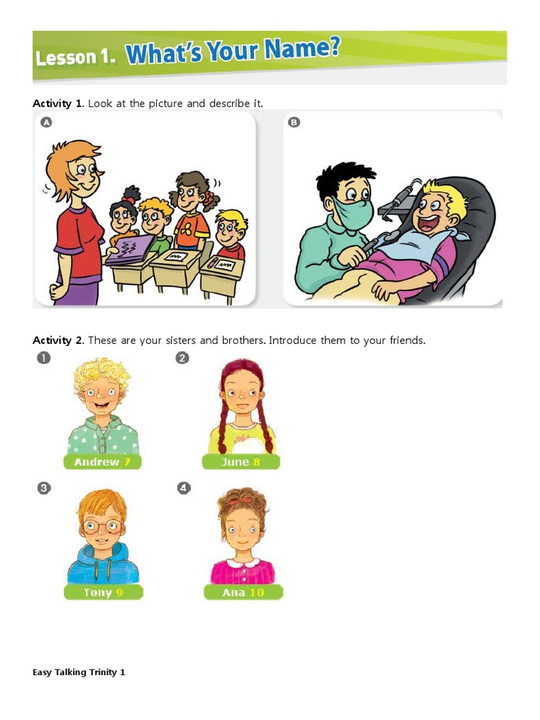 Easy Talking Trinity 1 - 1 | PDF