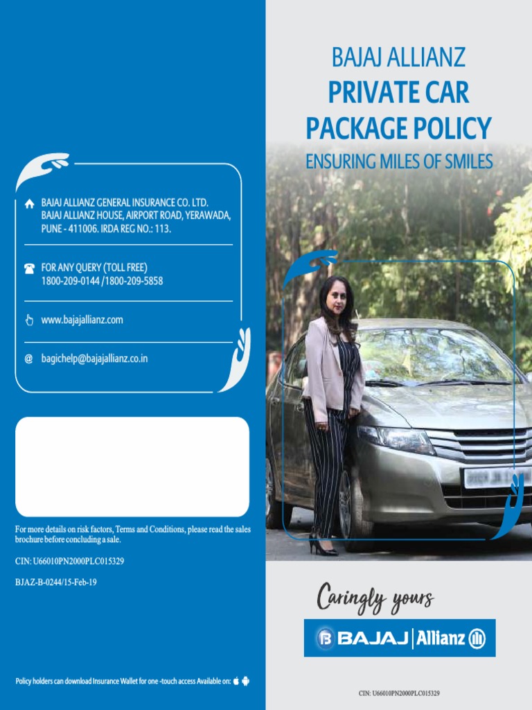 Private Car Package Policy: Bajaj Allianz | PDF | Liability Insurance ...