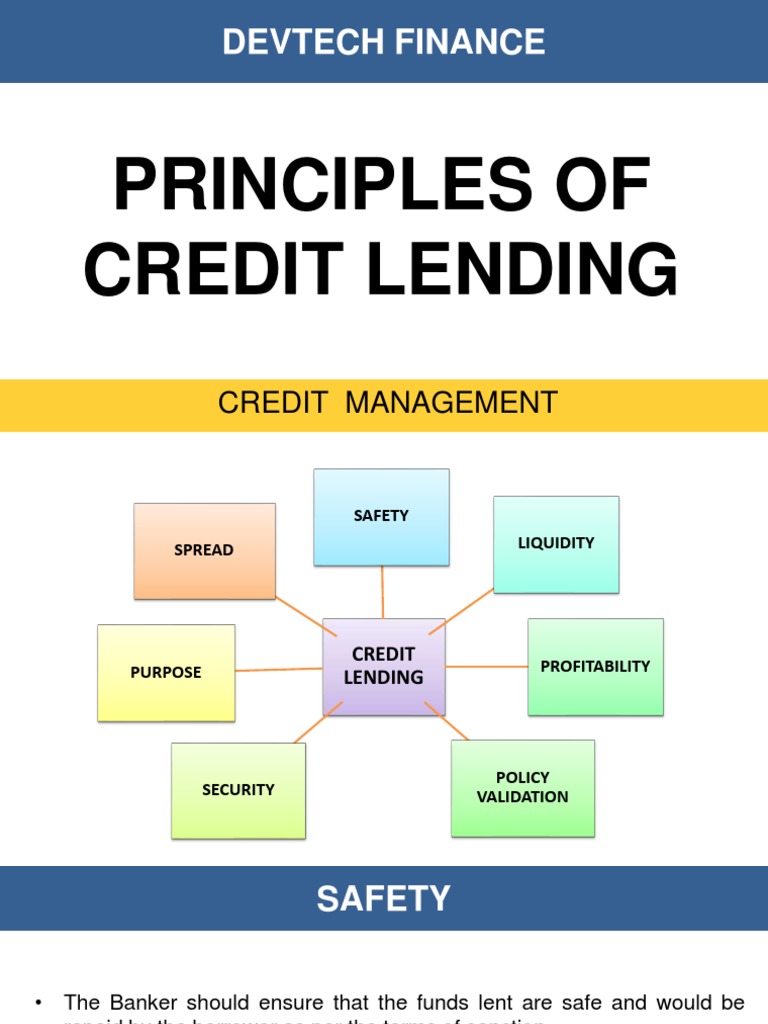 Principles of Credit Lending | PDF | Loans | Credit