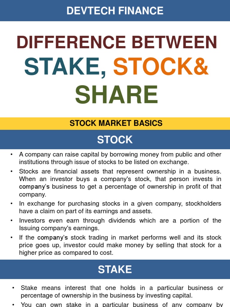 Difference Between: Stake | PDF