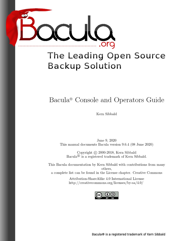 The Leading Open Source Backup Solution: Bacula Console and Operators Guide | PDF | Command Line ...
