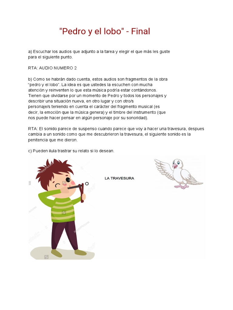 "Pedro y El Lobo" - Final | PDF