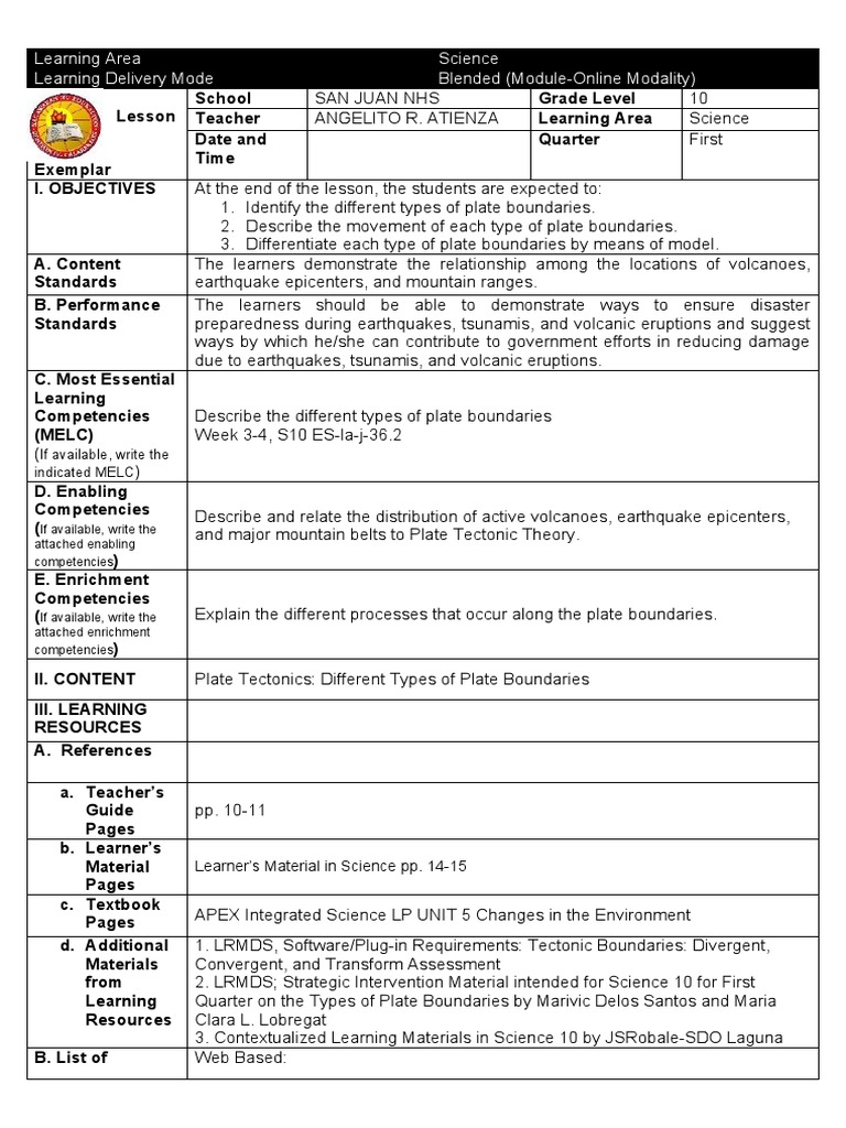 Learning Area Science Learning Delivery Mode Blended (Module-Online ...