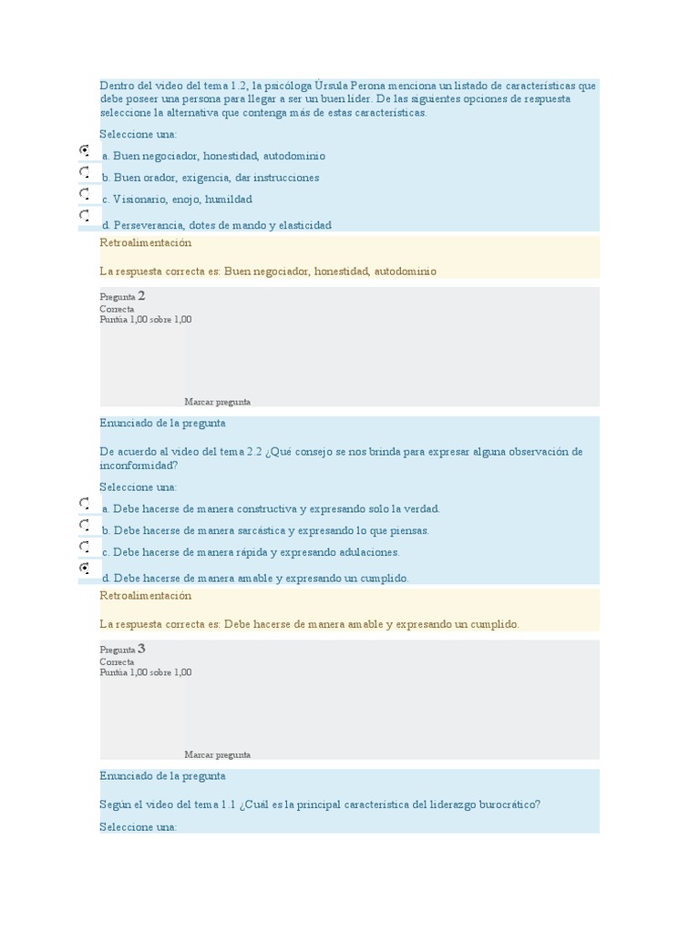 Examen de Liderazgo | PDF | Liderazgo | Psicología Social Examen de Liderazgo | PDF | Liderazgo | Psicología Social