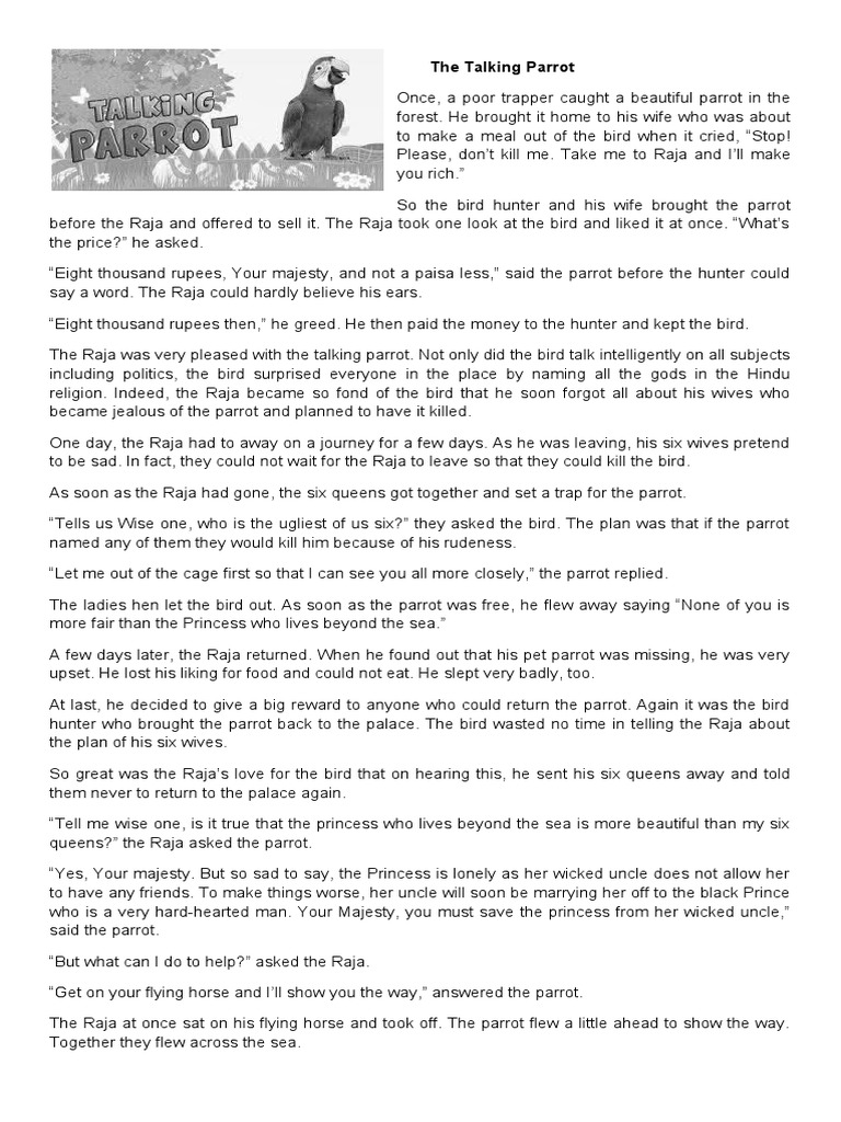 The Clever Talking Parrot's Tale | PDF