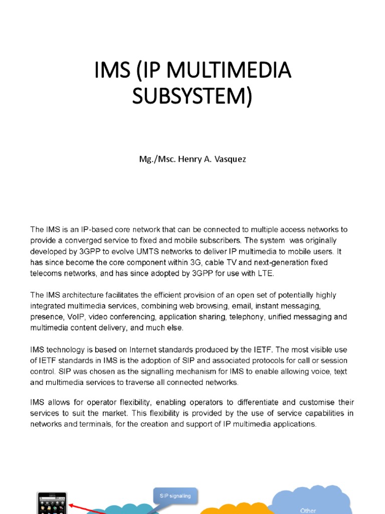 Ims (Ip Multimedia Subsystem) PDF | PDF | Ip Multimedia Subsystem ...