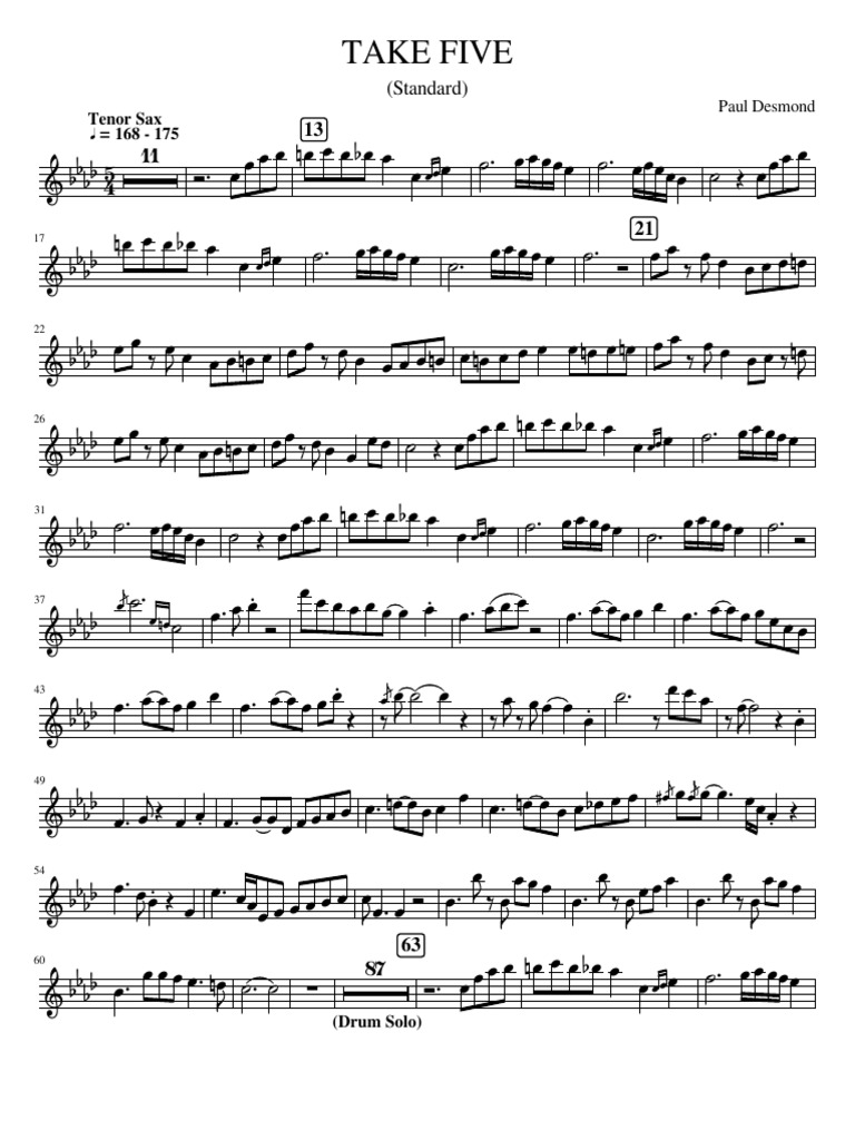 Take Five Jazz | PDF | Music Technology | Jazz