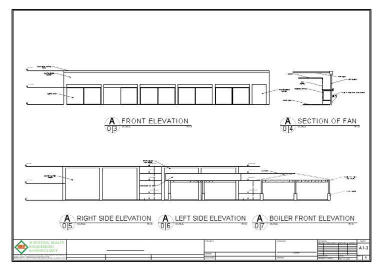 Front Elevation Section of Fan: Surveying, Realty, Engineering ...