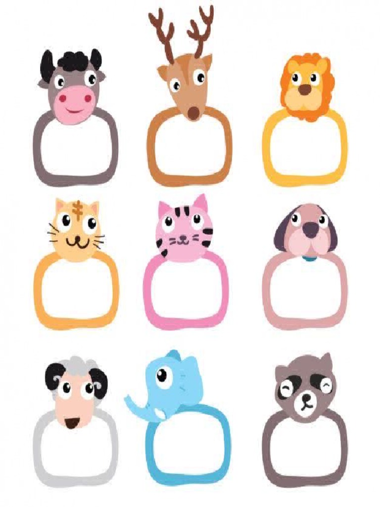 Name Tag - Cute Animal | PDF