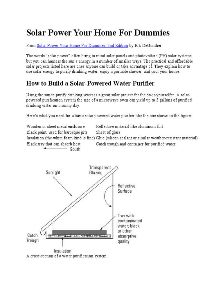 Exerpt From Solar Power Your House For Dummies | PDF | Solar Energy ...
