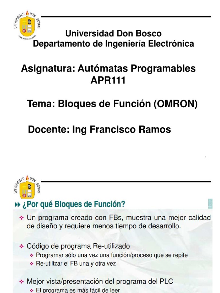 Clase-APR111-Bloques de Funcion-2-OMRON | PDF | Programa de computadora | Programación
