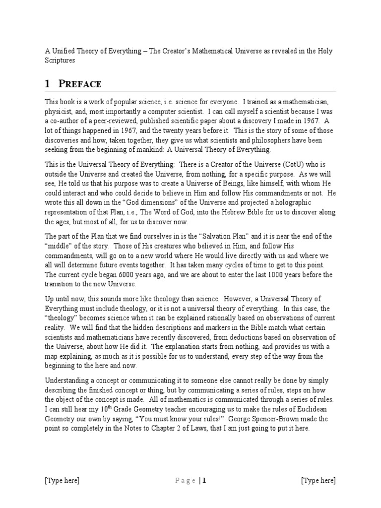 Unified Theory of Everything | PDF | Field (Physics) | Gravity