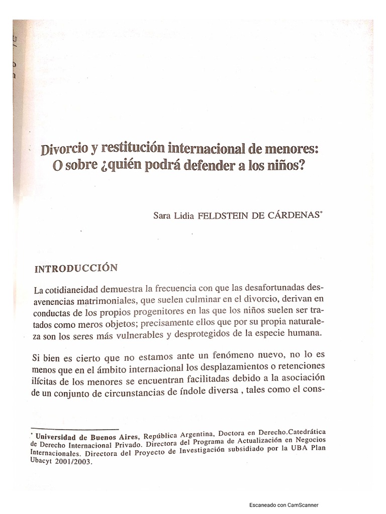 Divorcio y Restitución Internacional de Menores o Sobre ¿Quién Podrá ...